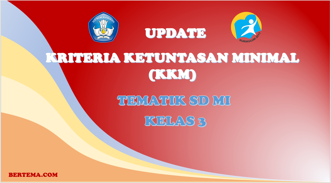 Contoh KKM Tematik Kelas 3 Kurikulum 2013 - Bertema.com